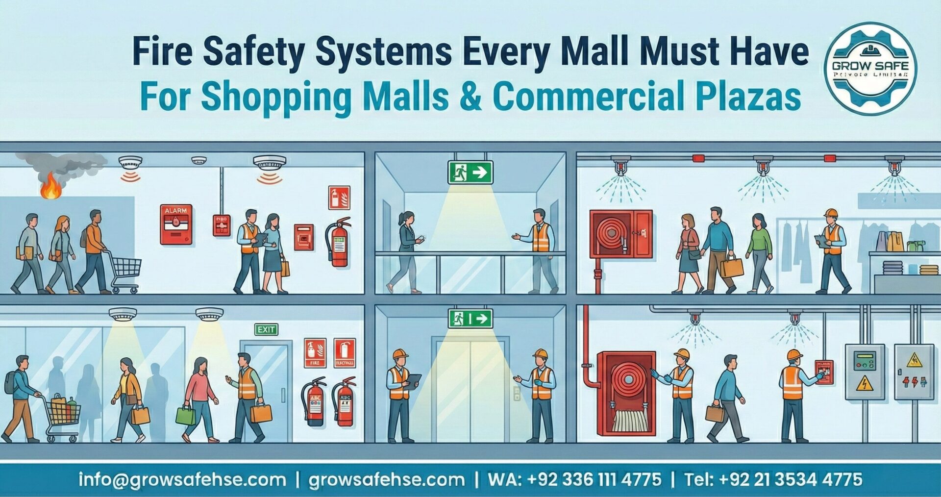 Fire Safety Systems Every Mall Must Have - Grow Safe (Private) Limited
